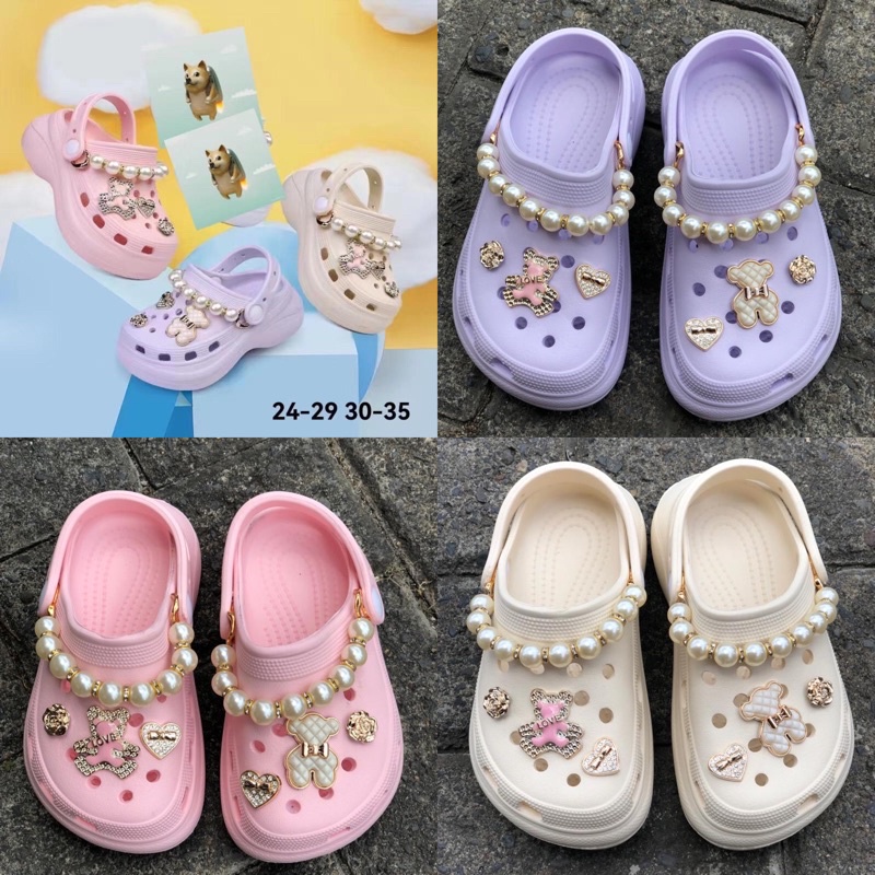 Jual TERMURAH Sendal Fashion Fuji Baim Crocs 5188-20 Bae Mutiara Kids ...