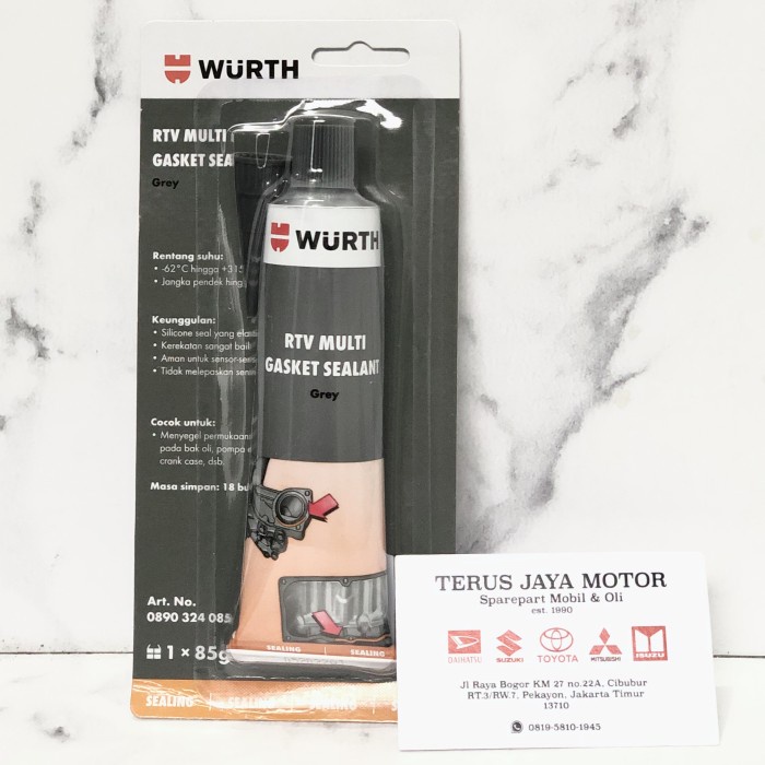 Jual WURTH RTV MULTI GASKET SEALANT LEM PAKING MIRIP LOCTITE 85GR ...