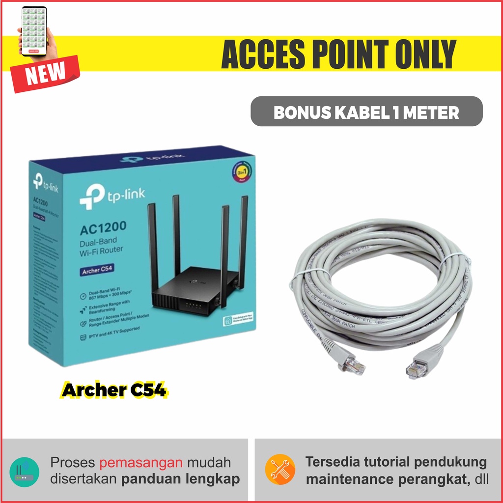 Jual Access Point ONLY - Siap Pakai Full Setting TP LINK Archer C54 ...