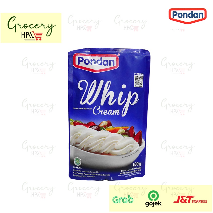 Jual PONDAN WHIPPED CREAM 100 GRAM | Shopee Indonesia