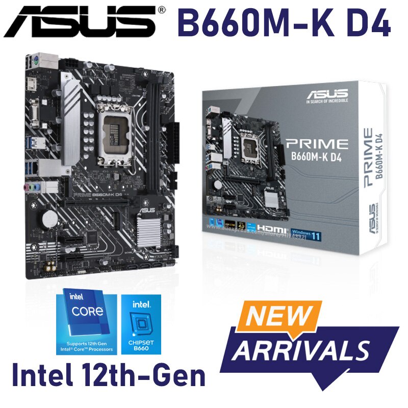 Jual Motherboard Asus Prime B660M-K D4 LGA 1700 B660 DDR4 Micro ATX ...