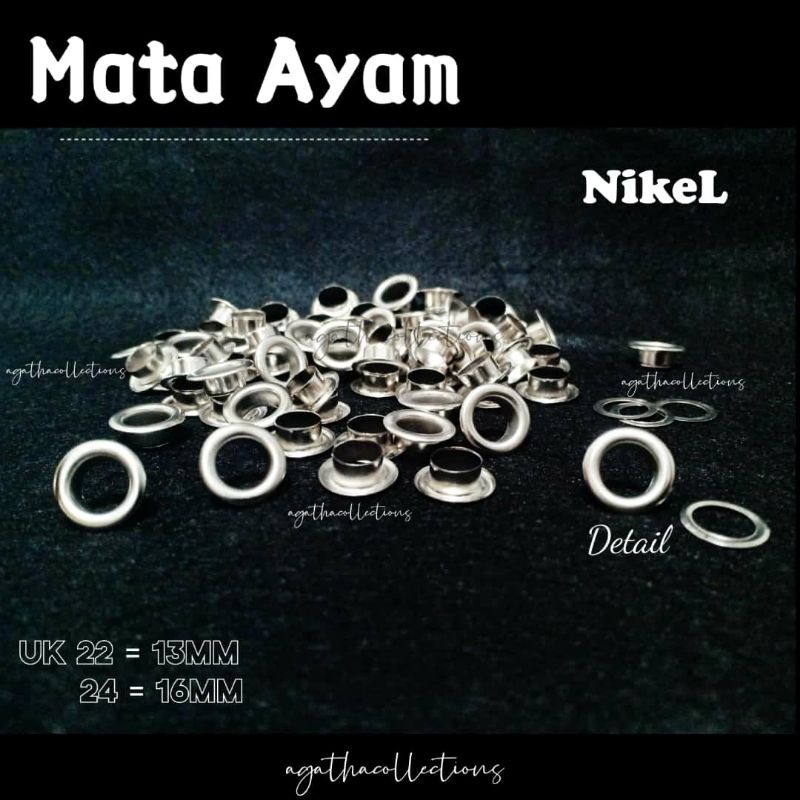 Jual Ring mata Ayam Keling mata ayam nikel per pak isi (-+144biji) | Shopee Indonesia