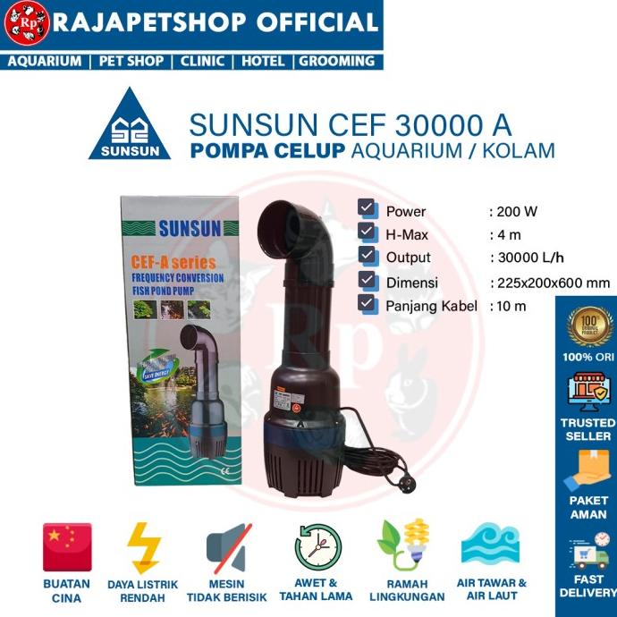 Jual New ( Pompa Air ) Sunsun Cef 30000 A Water Pump Kolam Aquarium ...