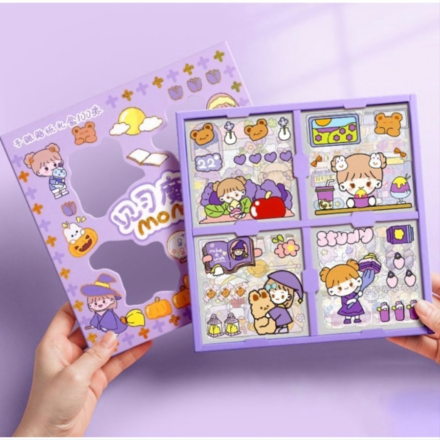 Jual STICKER MOMO 100 LEMBAR / BOX STICKER 2D Sticker Motif Kartun ...