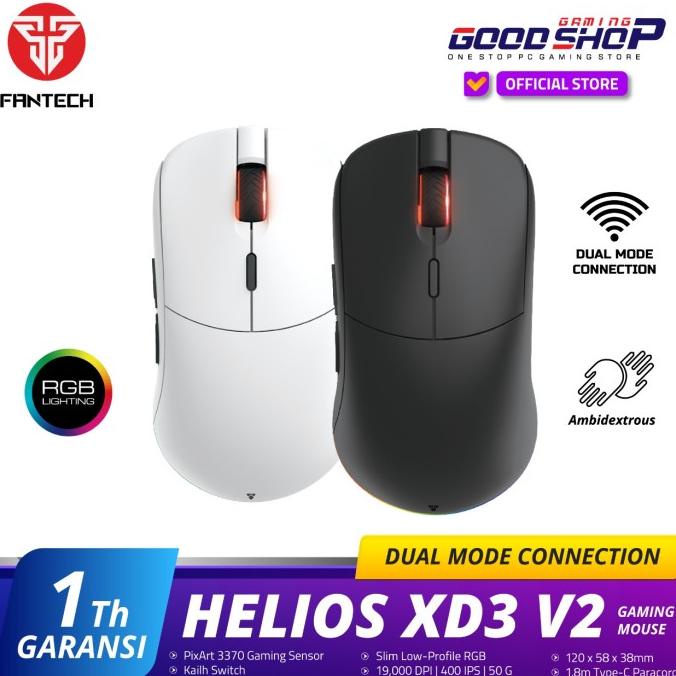 Jual Fantech HELIOS XD3 v2 RGB Dual Mode Wireless - Gaming Mouse ready ...