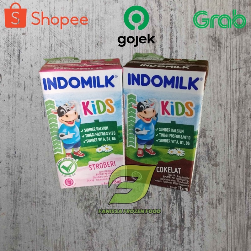 Jual SUSU INDOMILK KIDS UHT COKLAT DAN STRAWBERRY | Shopee Indonesia