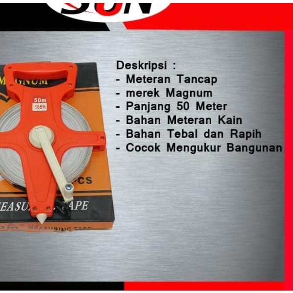 Jual meteran 50 Meter | Meteran Roll 50 Meter | Meteran Tancap | Shopee ...