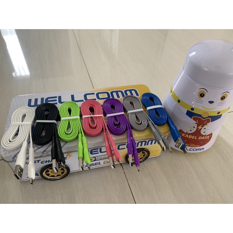 Jual Kabel Data Charger Wellcomm Micro USB Support Fast Charging 3A ...