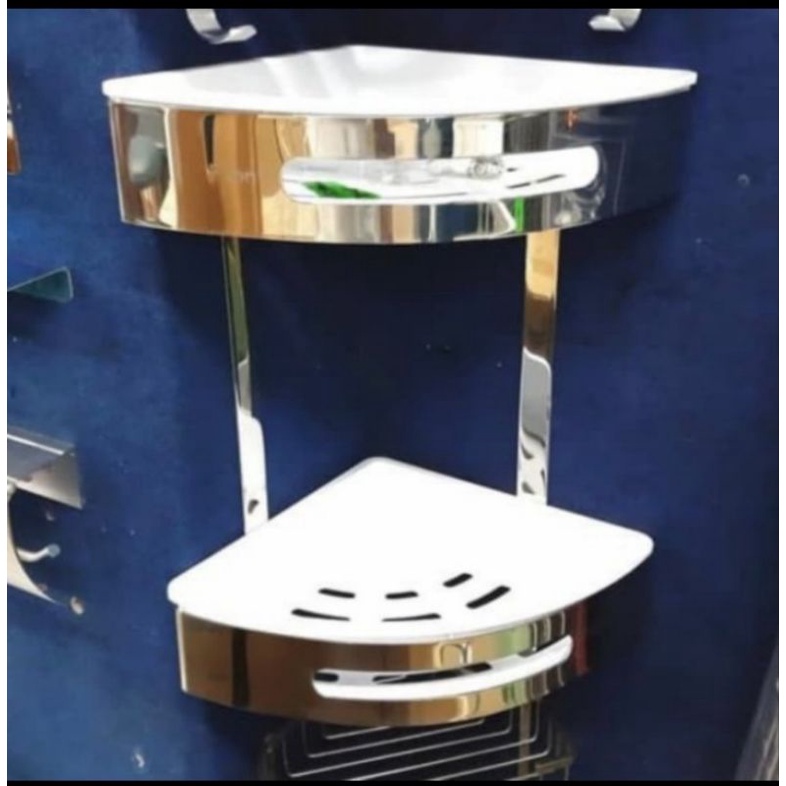 Jual Rak sabun sudut 2 susun stainless / tempat sabun sudut 2 susun ...
