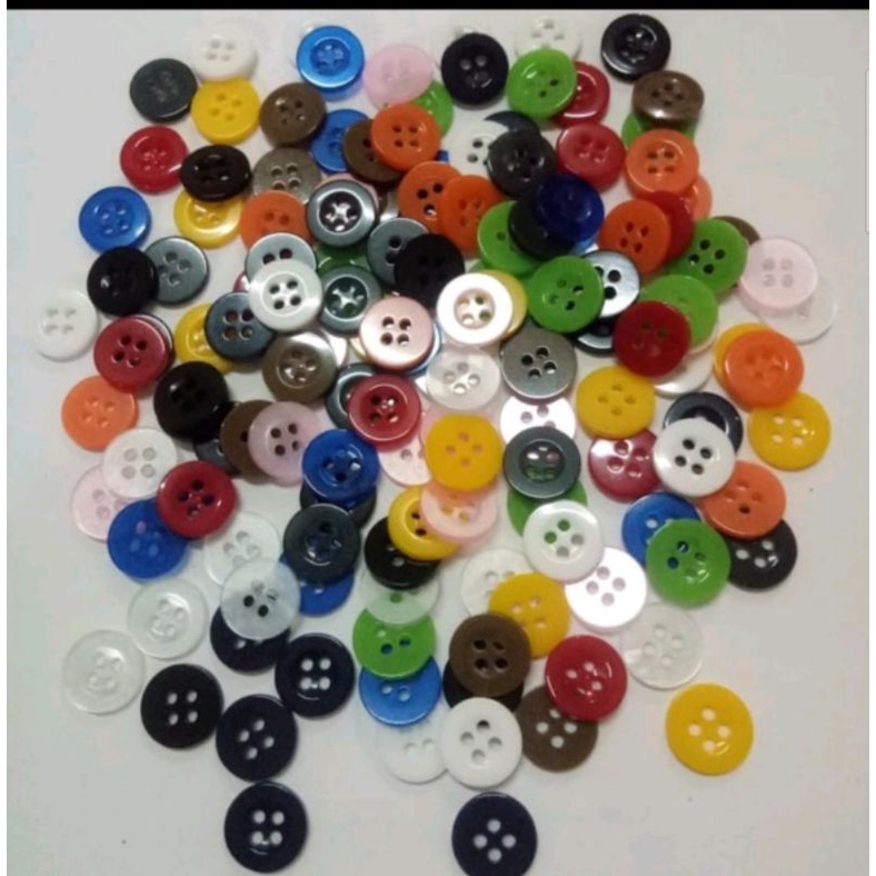 Jual Kancing Warna Warni 11mm Lobang 4 Isi 144 pcs | Shopee Indonesia