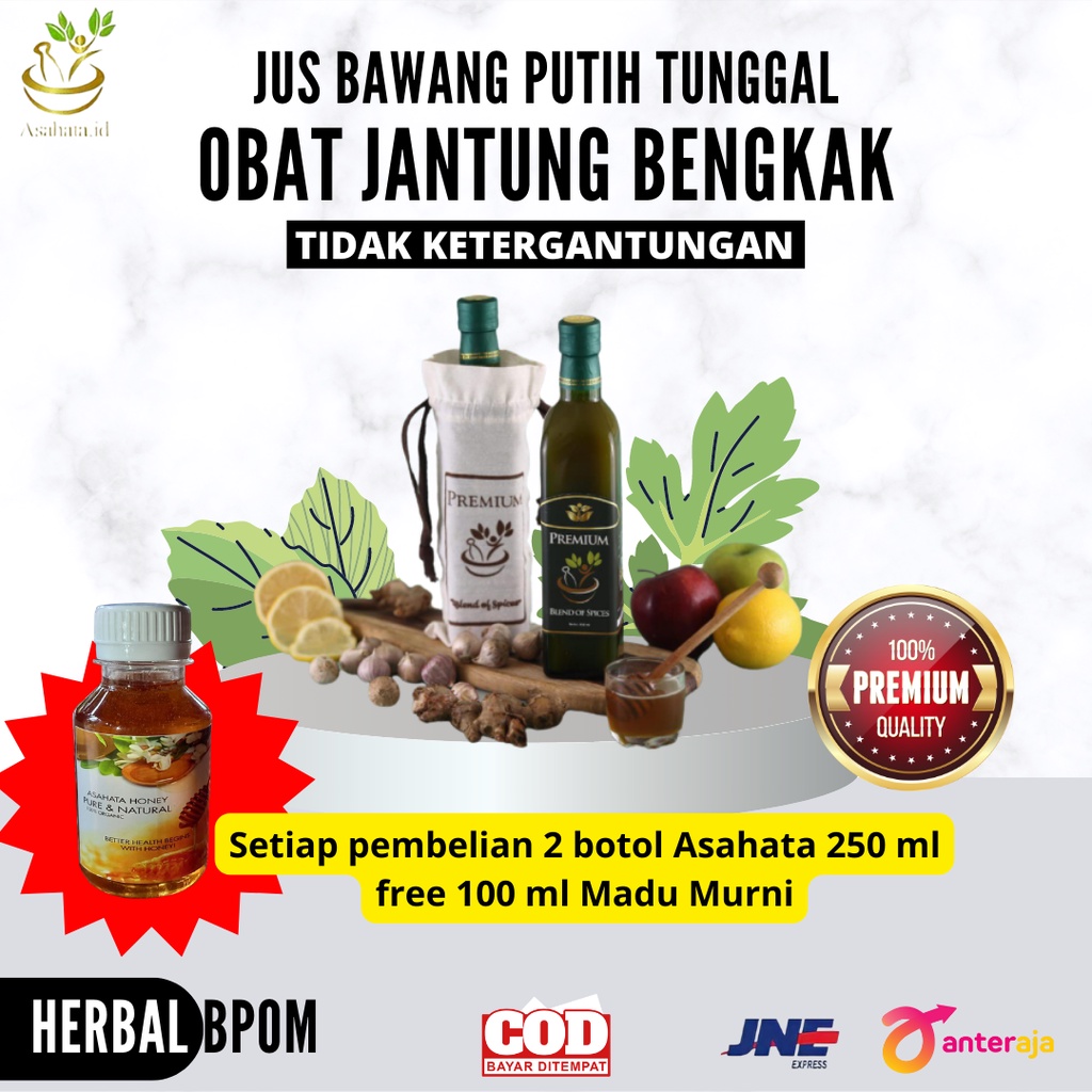 Jual Jus Bawang Putih Tunggal Herbal Alami Mengobati Jantung Bengkak ...