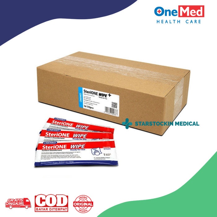 Jual Sterione Wipe RTU Tissue Desinfektan OneMed Box Isi 50 pcs ...