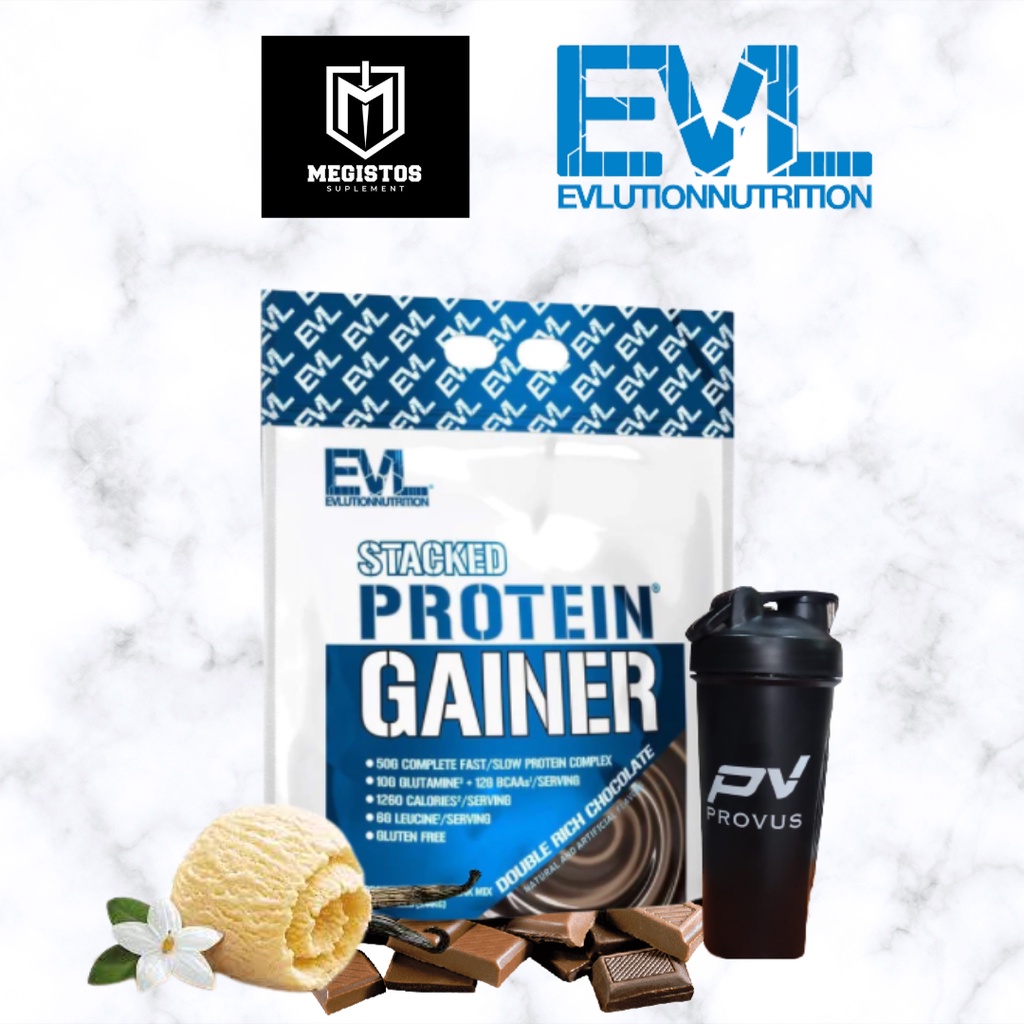 Jual EVL Evolution Nutritions Stacked Protein Gainer 12 lbs | Shopee ...