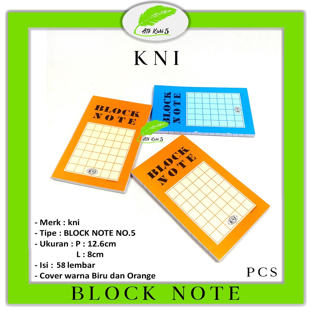 Jual KNI - Buku Block Note No.5 Kecil - Pcs | Shopee Indonesia