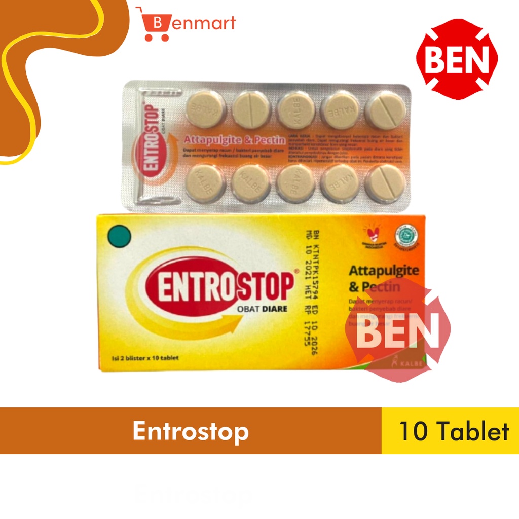 Jual Entrostop 1 Strip 10 Tablet - Obat Diare Mencret BAB Sakit Perut ...