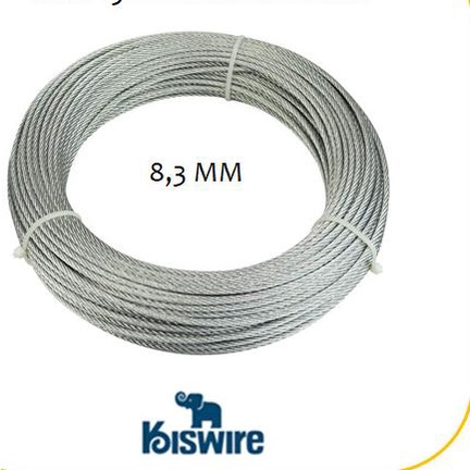 Jual WIRE ROPE 6XS19 IWRC GALVANIZED 8,3 MM KISWIRE( SLING SELING ...
