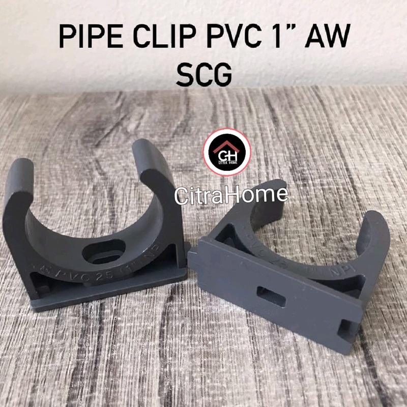 Jual Pipe Clip / Klip/Klem Pipa PVC 1” AW SCG | Shopee Indonesia
