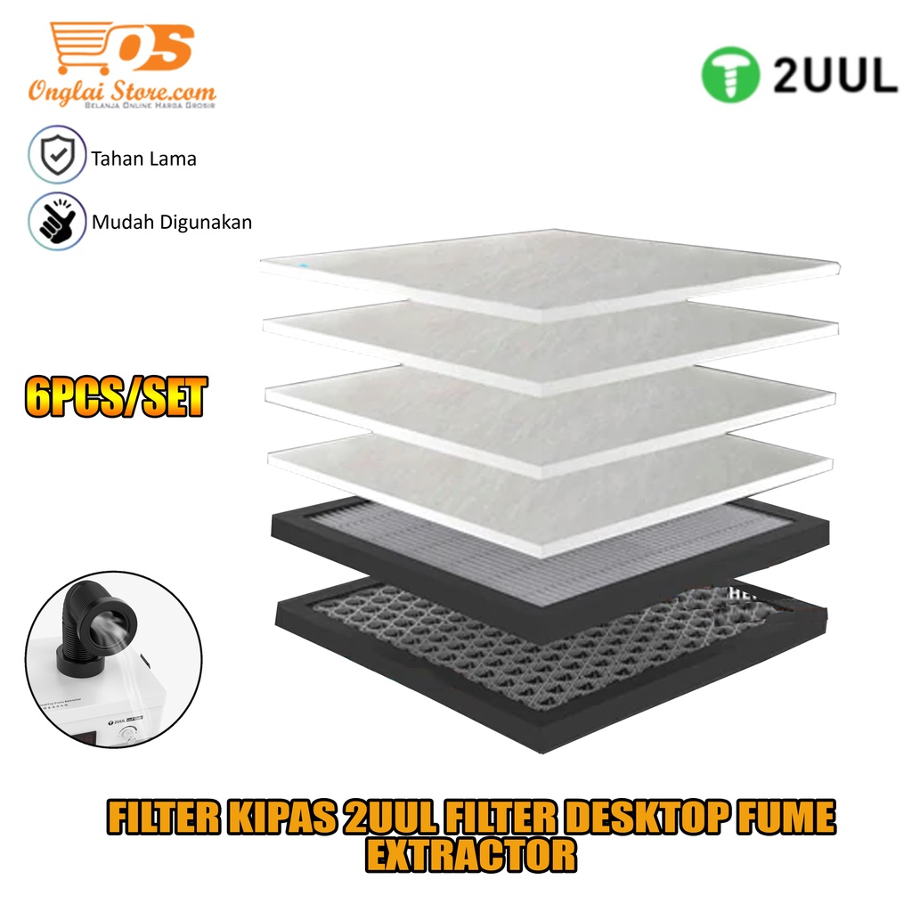 Jual Filter Kipas 2UUL Filter DeskTop Fume Extractor 6pcs/set | Shopee ...