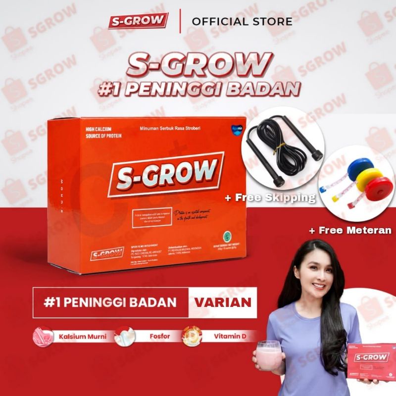 Jual S-GROW Peninggi Badan Terbaik (Free Skipping) | Shopee Indonesia