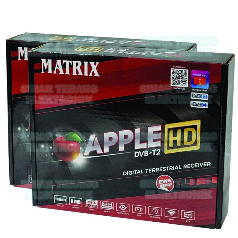 Jual Set Top Box tv digital / MATRIX Stb Apple merah - Lengkap dengan ...