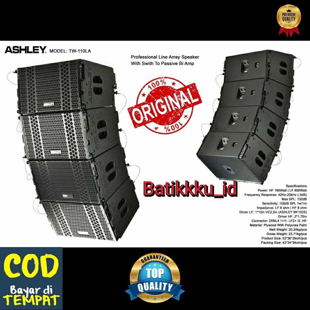 Jual Speaker Line Array ASHLEY TW110LA TW 110 LA ORIGINAL10 INCH TW110 ...
