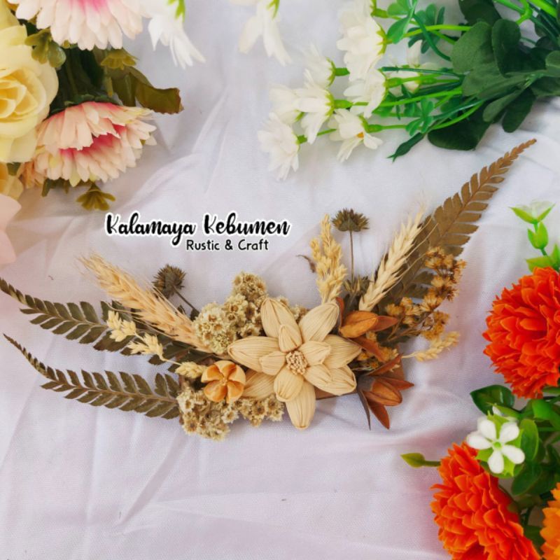 Jual Rangkaian Bunga Sudut Lentera Kering Hiasan Vas Guci Buket Bunga ...