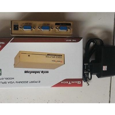 Jual Vga Spliter 2 Port / Splitter 1-2 Gain Tech | Shopee Indonesia