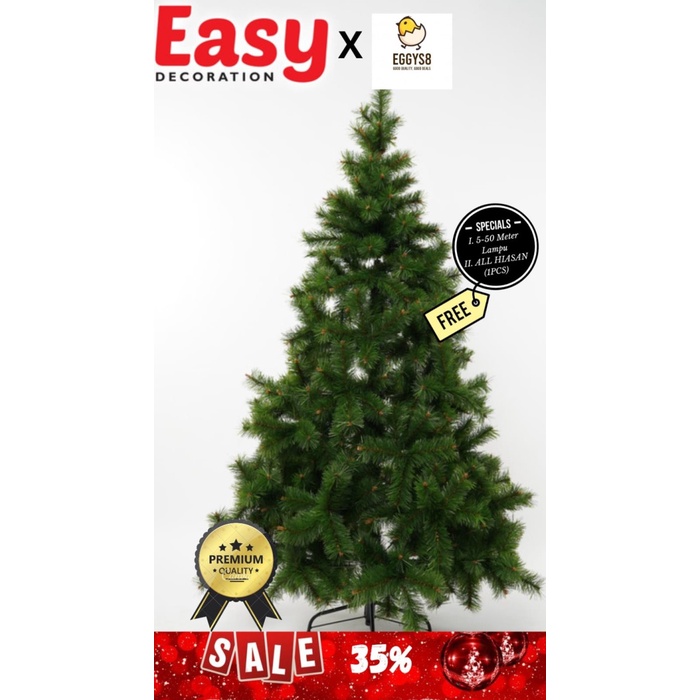 Jual Fauzunurialaris- Pohon Natal Natural Limited Edition-Drop Pine Tree 7Ft (210Cm) | Shopee ...