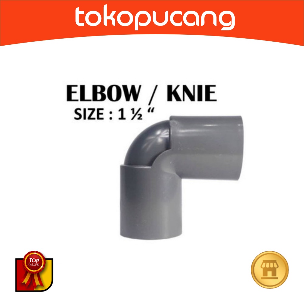 Jual Knie/Knee/Elbow/Keni Polos D 1/2" inch Fitting Pipa PVC | Shopee ...