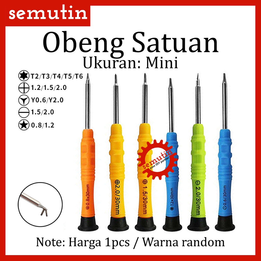Jual Obeng Satuan Mini / Power Handphone / Screwdriver HP Laptop Jam ...