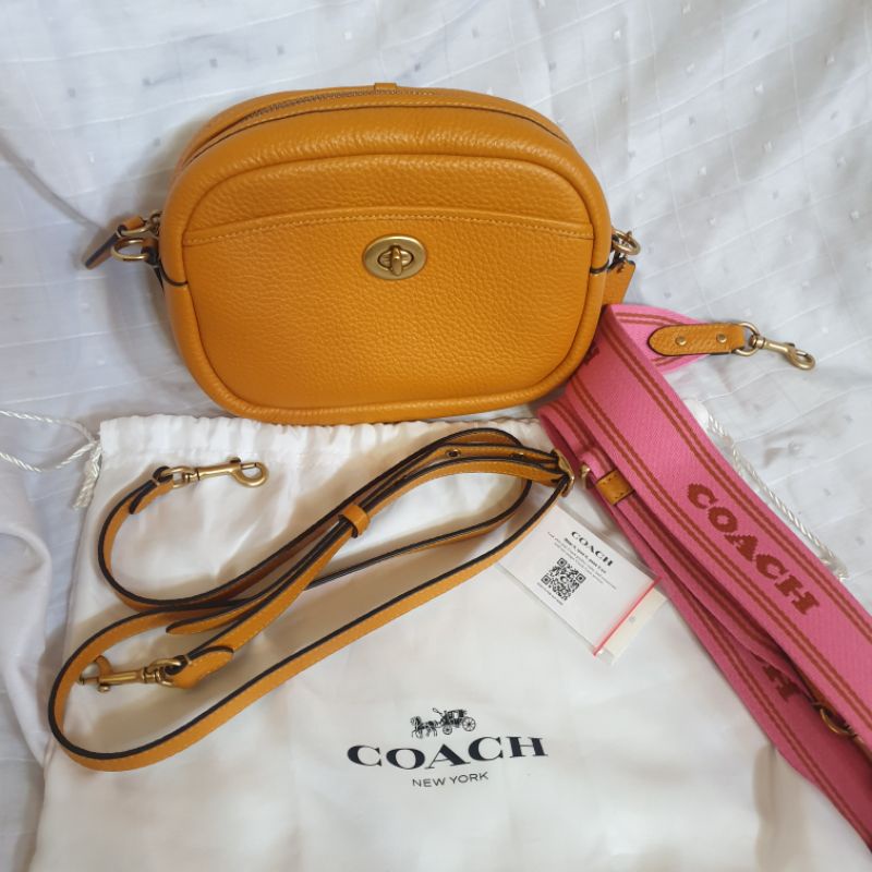 Jual coach camera bag web strap mulus like new ORI | Shopee Indonesia