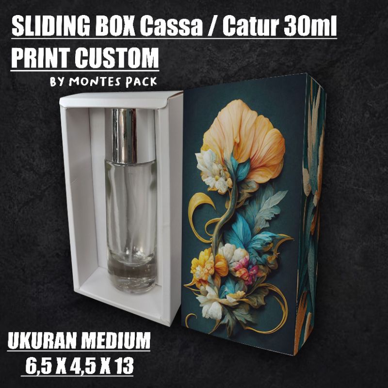 Jual SLIDE BOX CUSTOM BOTOL PARFUM CASSA CATUR 30ml / slide box cassa ...