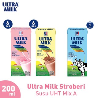 Jual UltraMilk Susu UHT 200 ml / Ultra Milk Susu UHT Coklat 200ml ...
