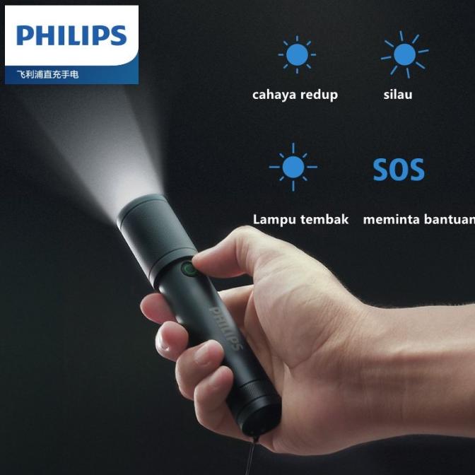 Jual Philips Senter Led Flashlight Led Senter Police Super Terang Tahan ...