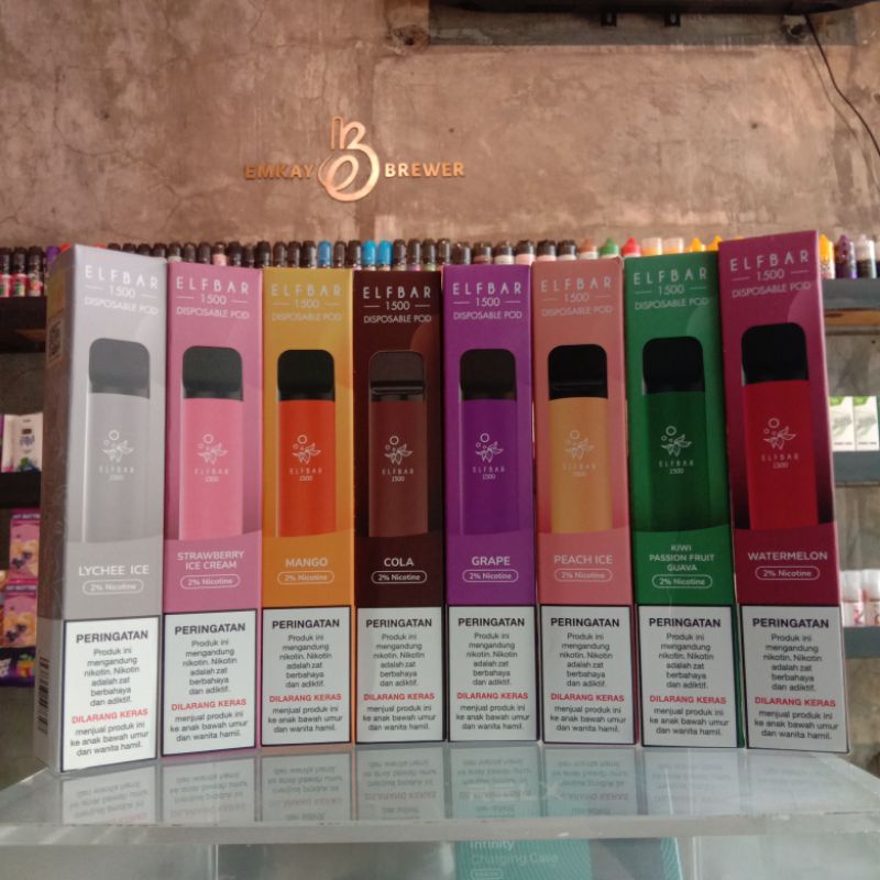 Jual ELFBAR 1500 PUFF || DISPOSABLE POD VAPE ARIEF MUHAMMAD | Shopee ...
