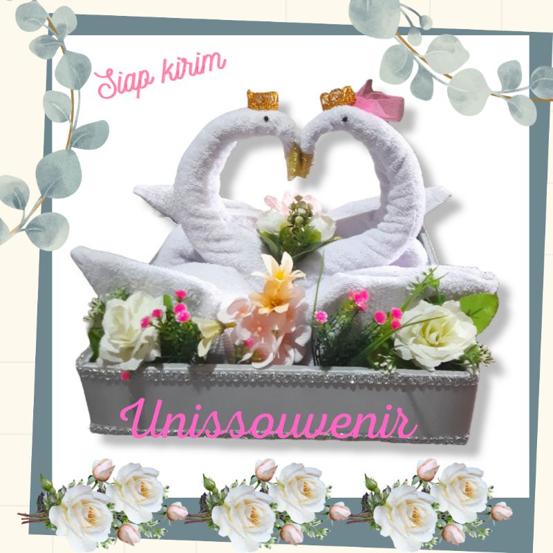 Jual seserahan handuk couple /handuk mahar/handuk angsa seserahan ...