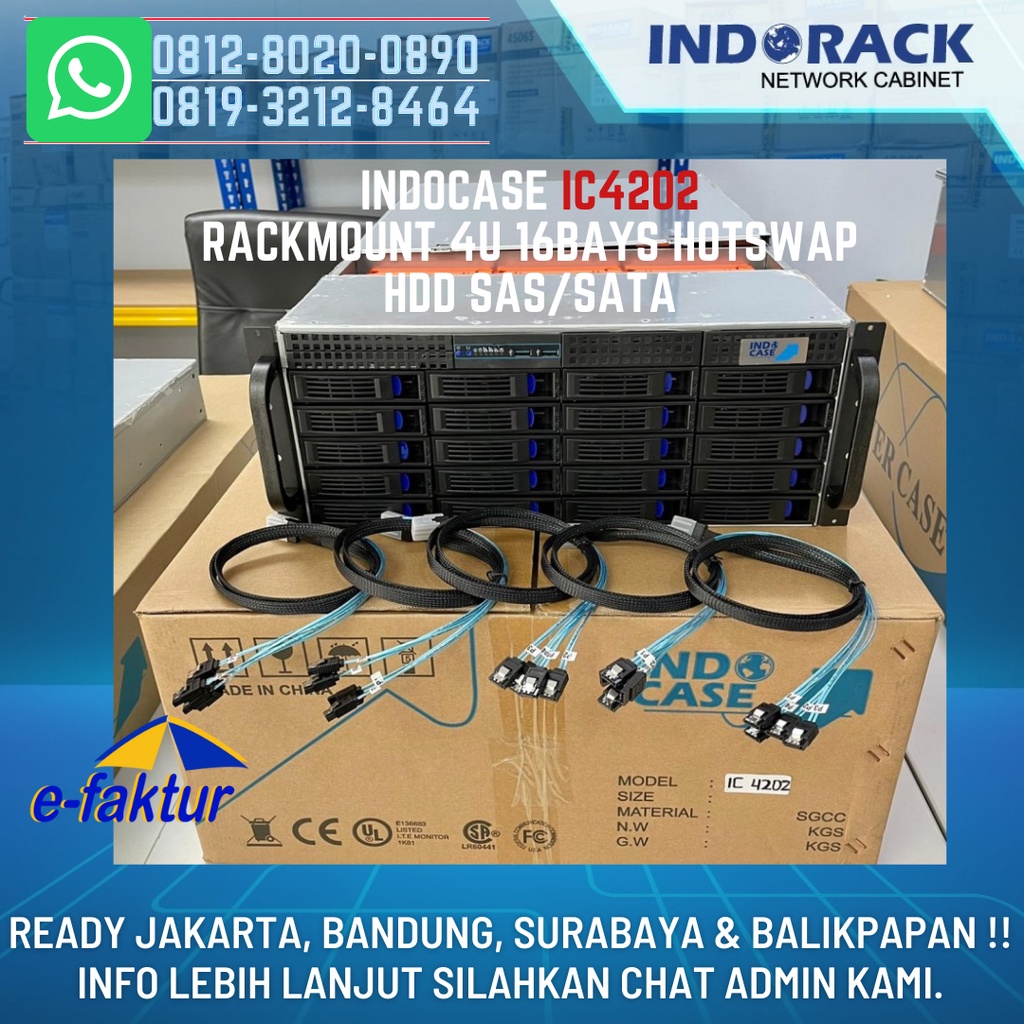 Jual Rackmount Case 4U 20 Bay HOTSWAP HDD SAS / SATA Casing Server ...
