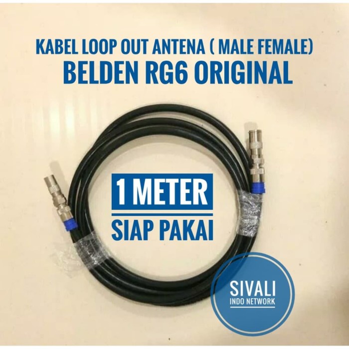 Jual Kabel Kabel Loop Out Antenna Belden Rg 6 Untuk Set Top Box Tv 1 ...