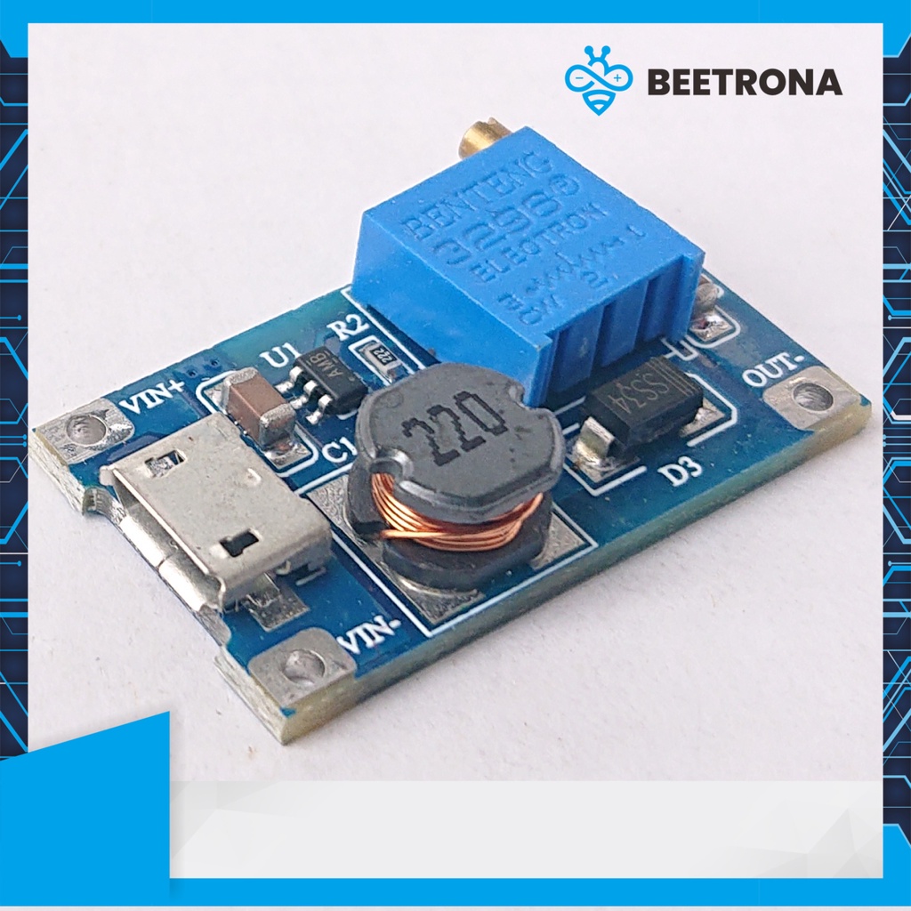 Jual MT3608 DC-DC 2A Step Up Boost Converter Module Power Supply Arduino | Shopee Indonesia