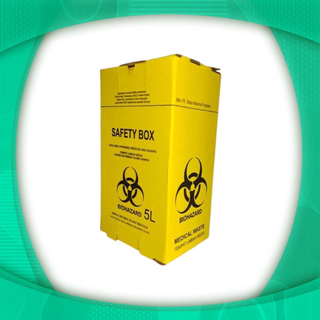 Jual Safety Box 5 Liter Biohazard Container Tempat Sampah Medis ...