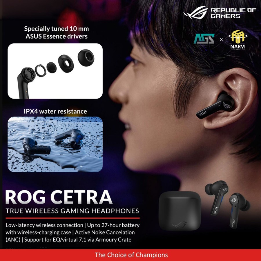 Jual Asus ROG Cetra True Wireless - Gaming Earphone | Shopee Indonesia