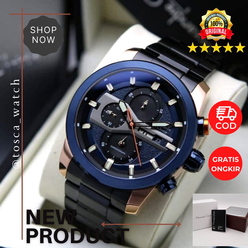 Jual Jam tangan pria original Alexandre Christie Pria Original Ac 6559 ...