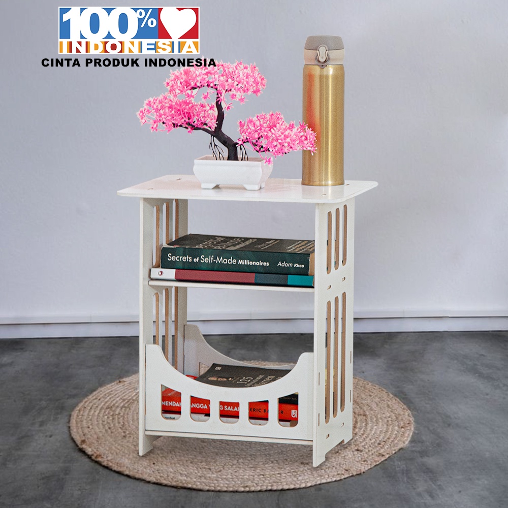 Jual Meja Sudut Persegi Nakas Pojok Minimalis Samping Teras Kamar Tidur ...