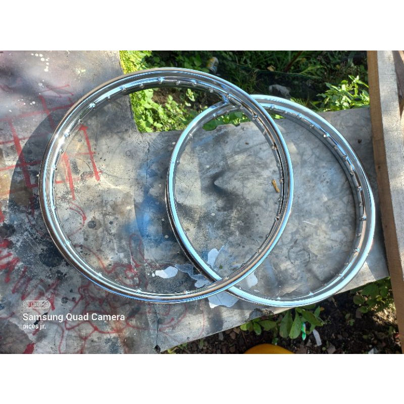 Jual velg besi chrome ring 18 ukuran 140 & 160 | Shopee Indonesia