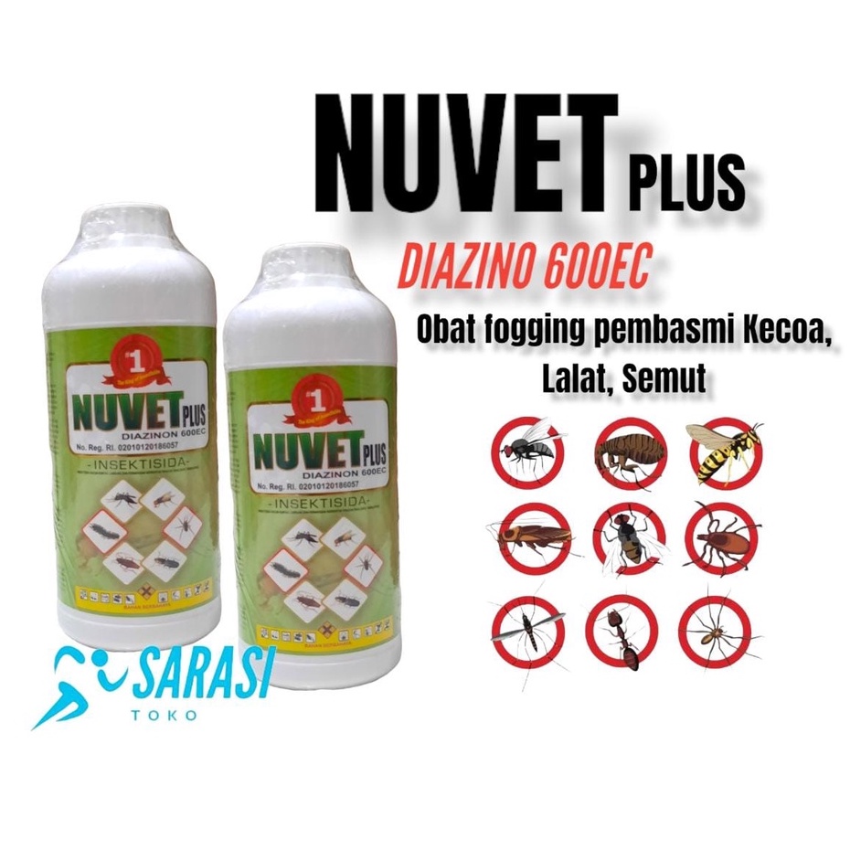 Jual Nuvet Plus 600 EC Obat Fogging Pembasmi nyamuk, kecoa, lalat dan hama lainnya | Shopee ...