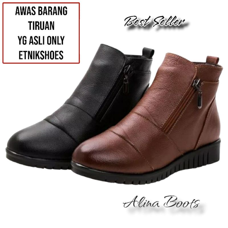 Jual Boots Kerja Wanita Ankle boots Wanita Sepatu Kerja Wanita Alina ...