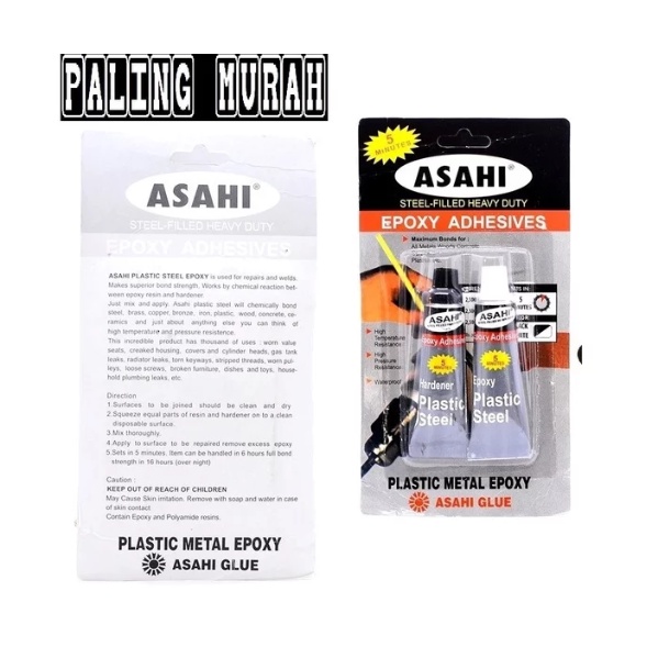 Jual 1 SET LEM PLASTIK STEELL 24 GRAM MERK ASAHI | Shopee Indonesia