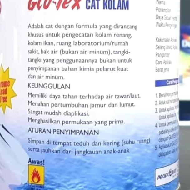 Jual CAT KOLAM GLOTEX 1 KG KOLAM RENANG / KOLAM IKAN / BAK AIR | Shopee ...