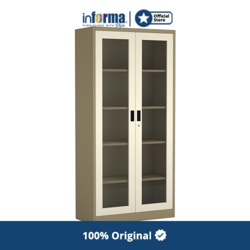 Jual Filling Cabinet Informa Kiev Lemari Arsip 2 Pintu Kaca - Cokelat ...