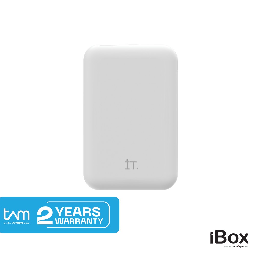 Jual IT Powerbank Slim PB11 10000 mAh - White | Shopee Indonesia
